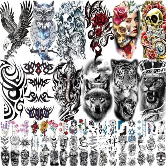 Accessories | 8 Sheets Temporary Tattoos Stickers | Poshmark